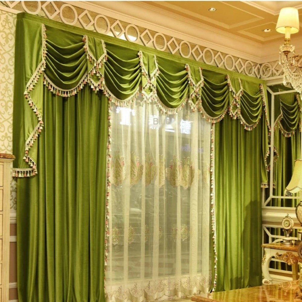 Remy Classic Velvet Curtain Lush Light Green