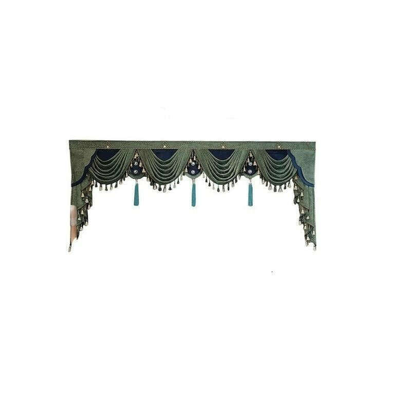 Annapolis Luxury Valance - Teal Green Blue – Discover Curtains