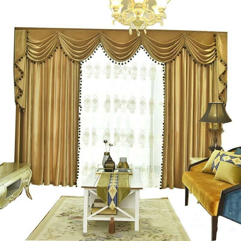 Rémy European Royal Velvet Valance - Gold – Discover Curtains