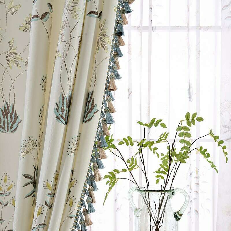 Rémy Korean Pastoral Print Curtain - Ivory – Discover Curtains