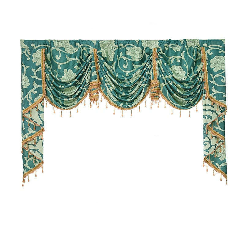 Rémy Royal Luxury Jacquard Valance - Blue – Discover Curtains
